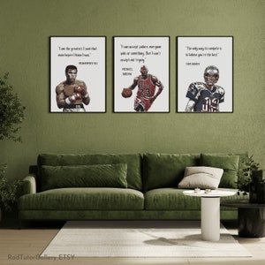Famous Athletes Posters Set of 12, Inspirational Posters, Classroom ...