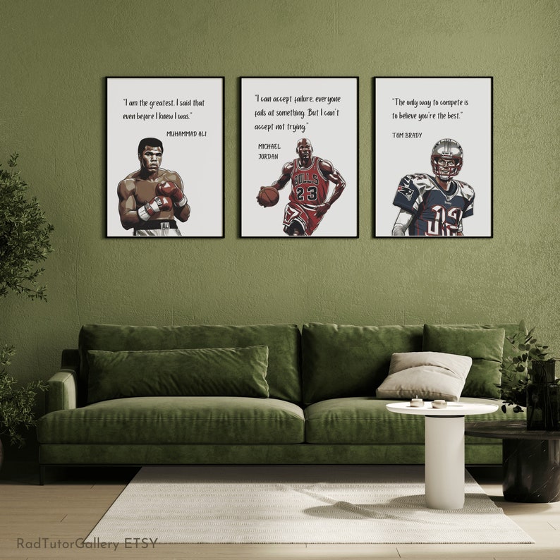 Famous Athletes Posters Set of 12, Inspirational Posters, Classroom ...