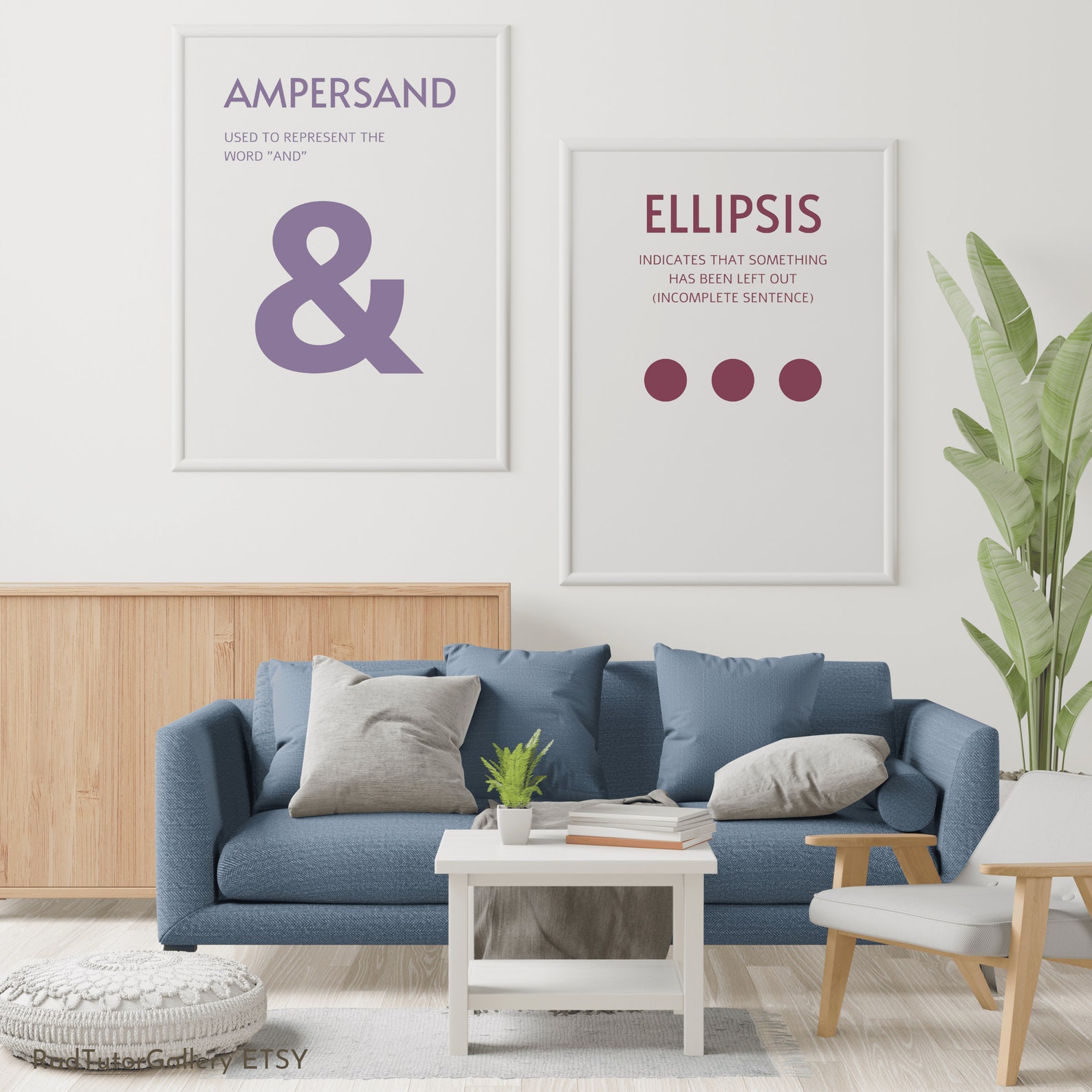 Punctuation Classroom Posters Set of 12 Boho Classroom Decor - Etsy