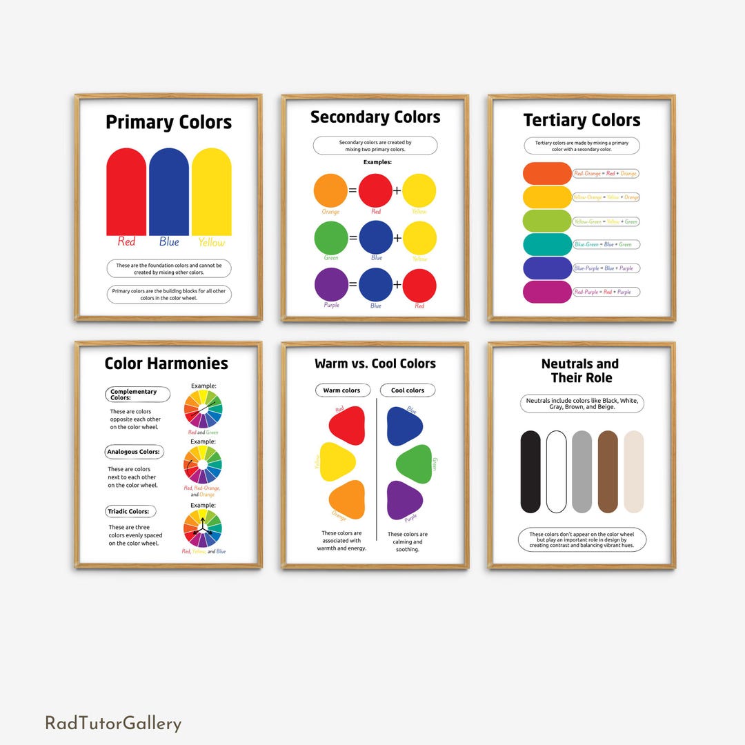Color Theory Posters, Art Classroom Decor Bundle, Designer Prints, Art ...