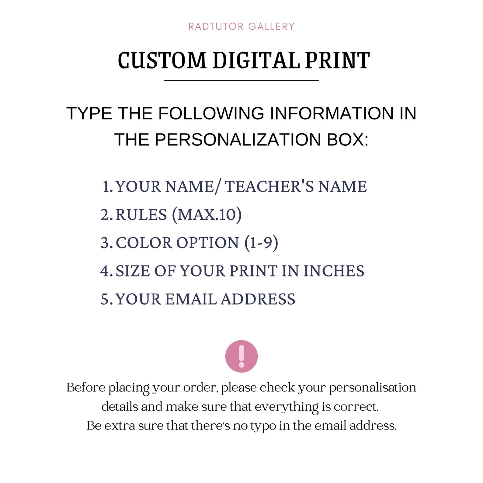 Custom Classroom Rules, Minimalist Class Rules Poster, Personalized ...