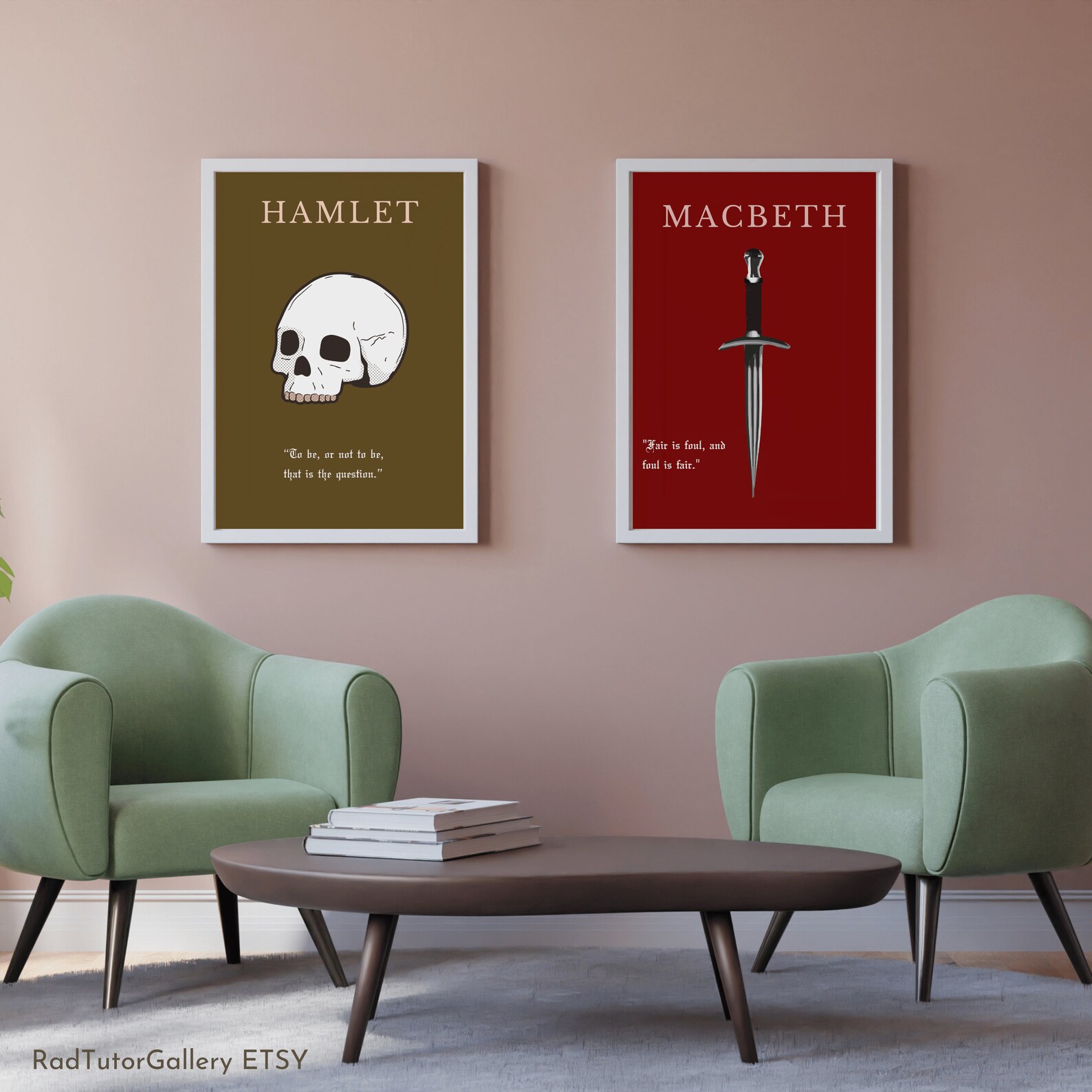 William Shakespeare Posters Set, Classic Book Quotes, Literary Gift ...