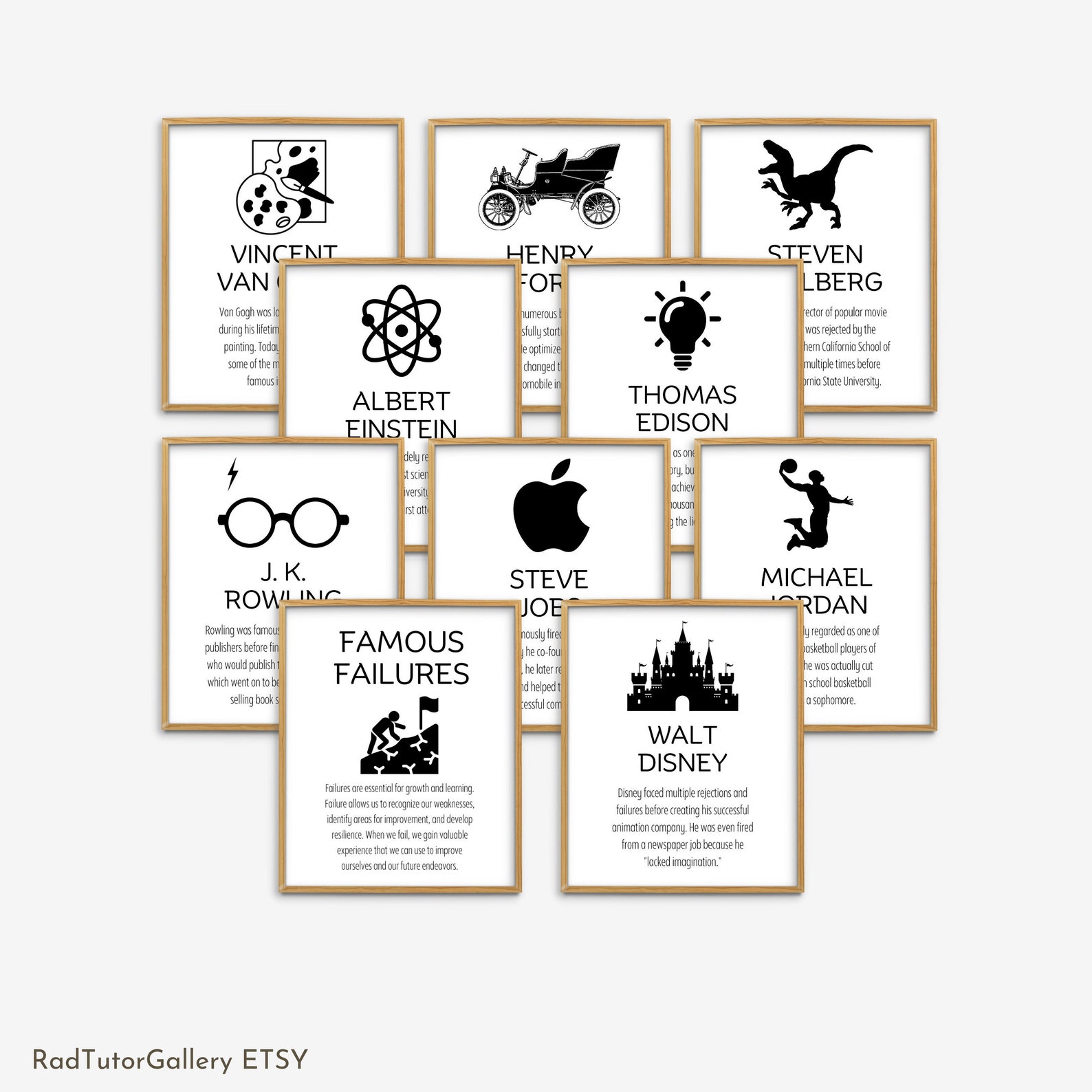 Famous Failures Posters Set of 10, Inspirational Posters, Classroom ...
