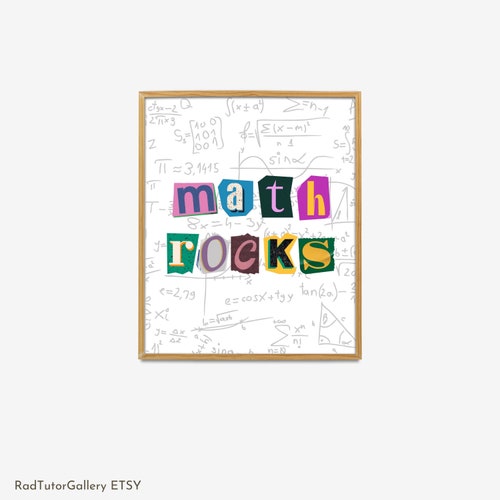 Math Classroom Poster Math Teacher Classroom Decor Math Class - Etsy
