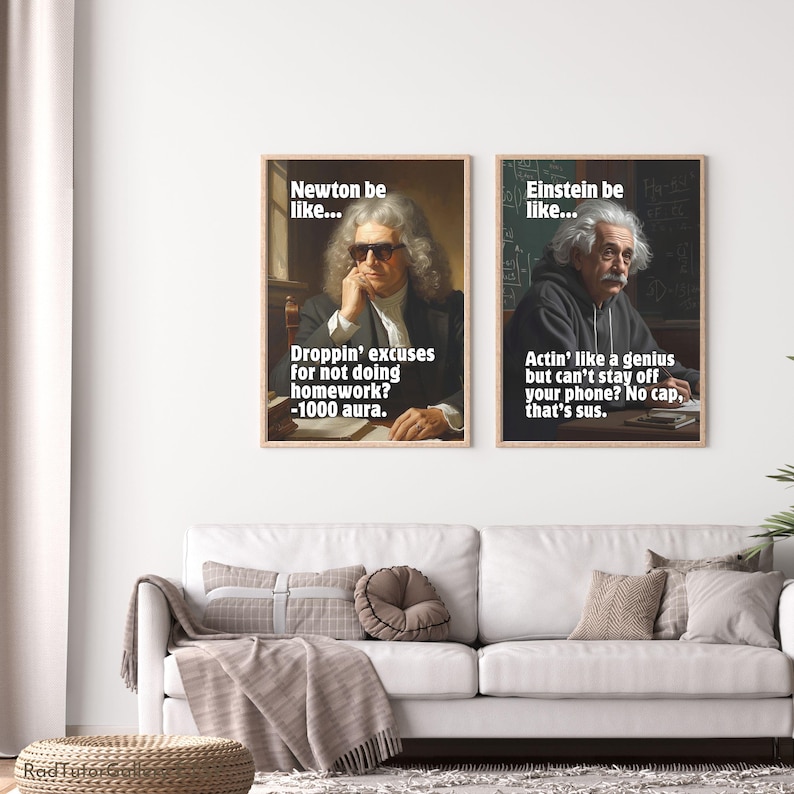 Funny Classroom Poster, Historical Figures Cringey Class Rules ...