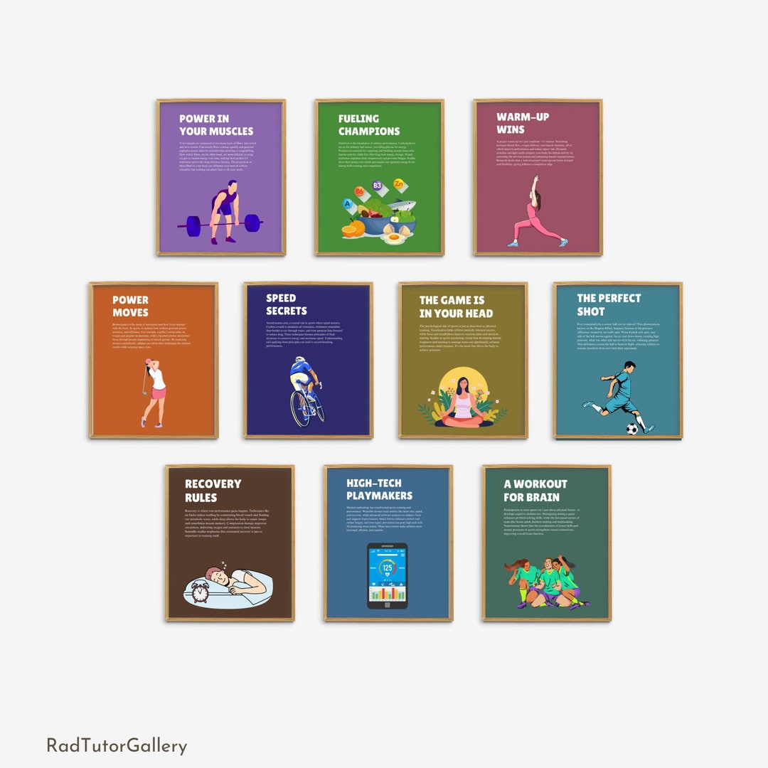 Famous Athletes Posters Set of 12, Inspirational Posters, Classroom ...