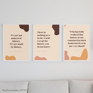 High School Middle School History Posters, History Teacher Gifts ...