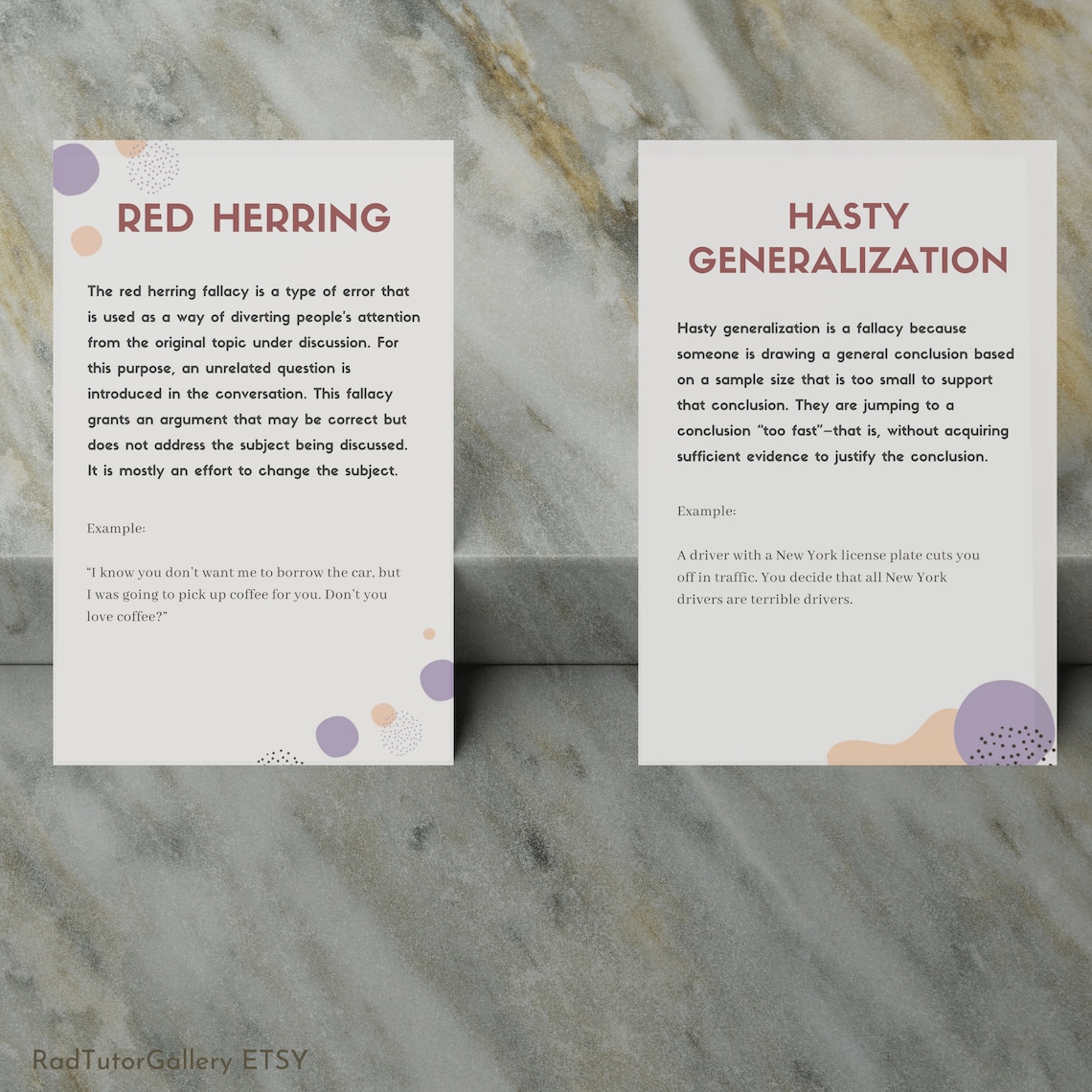 Logical Fallacies Printable Poster Set, Fallacies Posters, Debate Coach ...