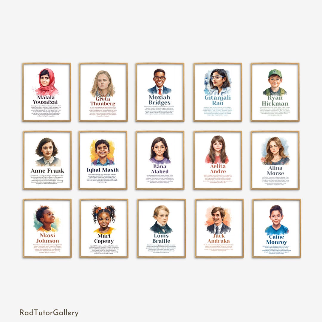 Inspiring Children Posters, Famous Children, Young Changemakers ...