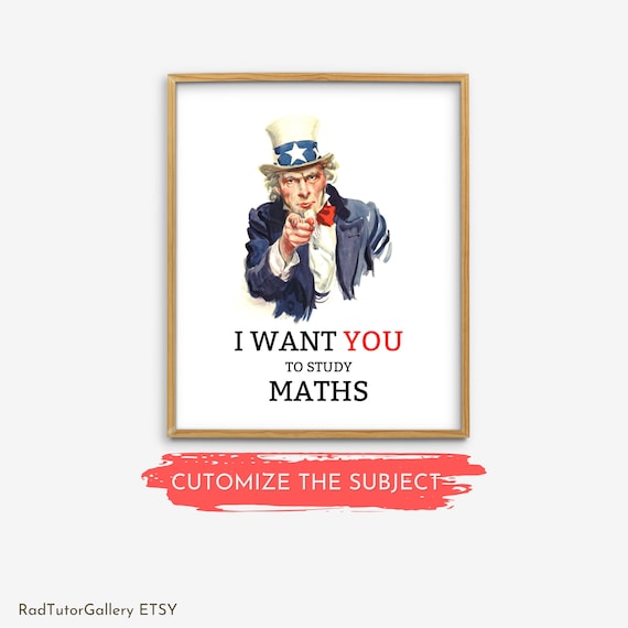 Custom Uncle Sam Poster I Want You Patriotic Gift Classroom - Etsy