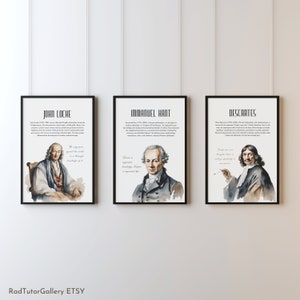 Famous Philosophers, Historical Figures Wall Art, Inspirational Quotes ...