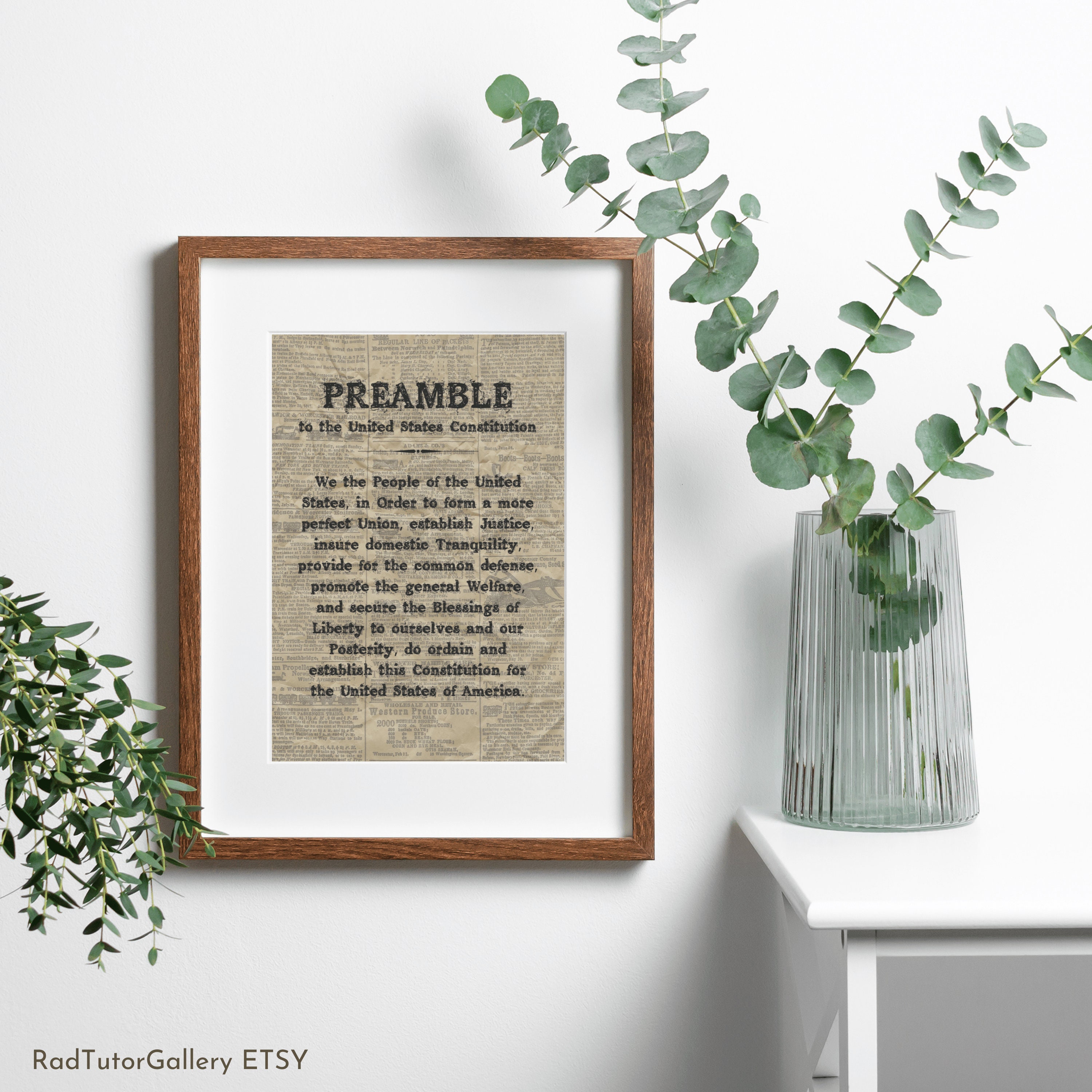 We the People Wall Art, American History Classroom Decor, Patriotic ...