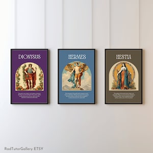 Greek Gods Educational Poster, Ancient Greek Gods and Goddesses, Greek ...