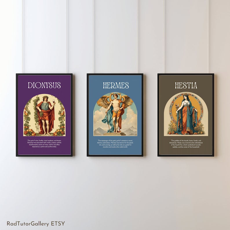 Greek Gods Educational Poster, Ancient Greek Gods and Goddesses, Greek ...