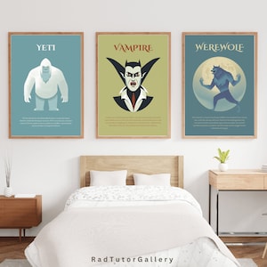 Mythical Creatures Gallery Wall Art, Popular Mythologies Posters, Myths ...