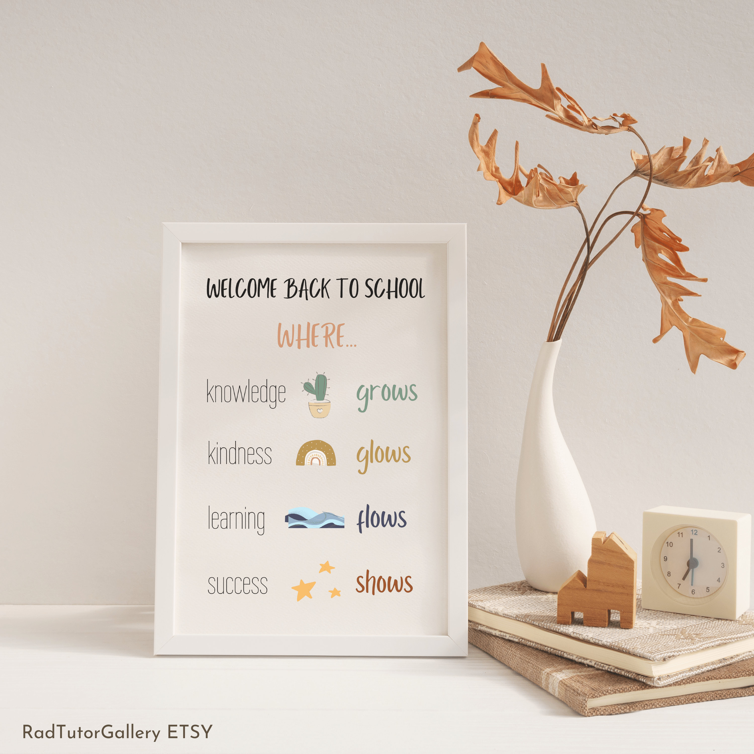 Welcome Back to School Poster, Boho Classroom Decor, Back to School ...