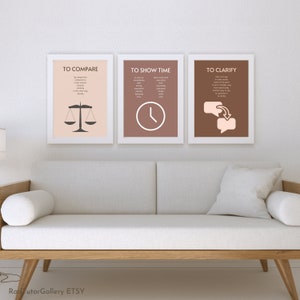Transition Words and Phrases Posters Set of 12, Modern English ...