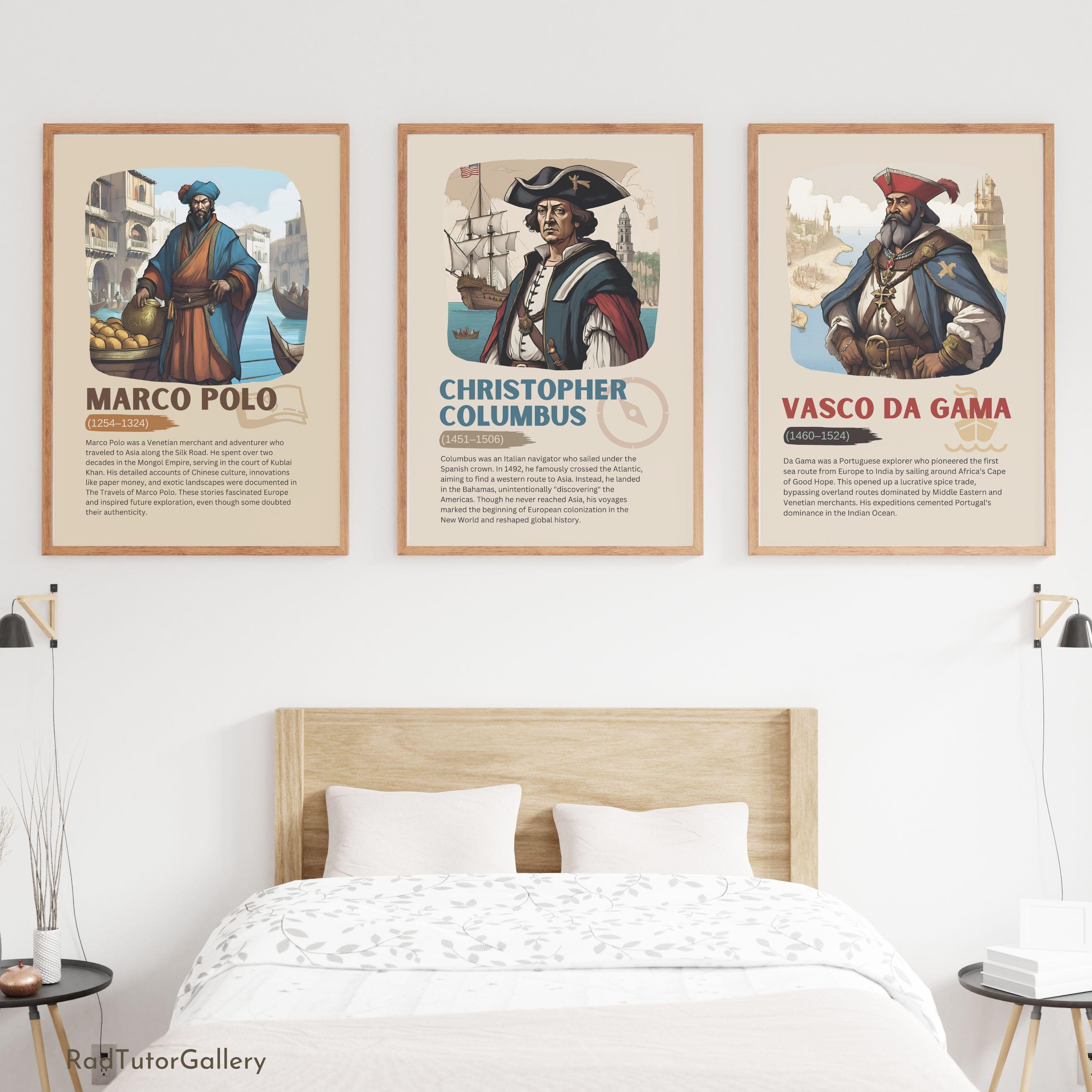 Famous Explorers Posters, World Geography History Classroom Decor for ...
