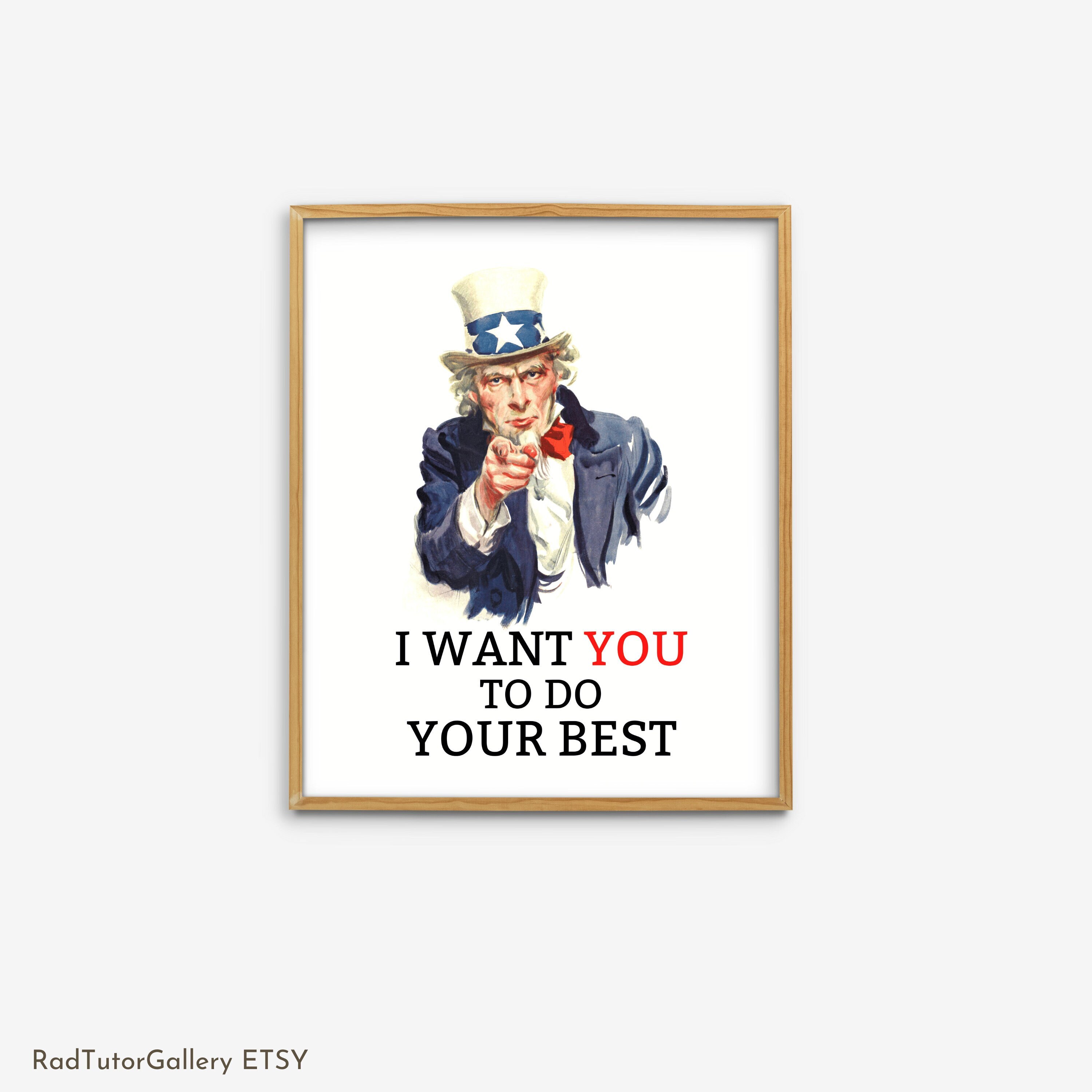 Uncle Sam Classroom Posters, History Classroom Theme, Patriotic Gift ...