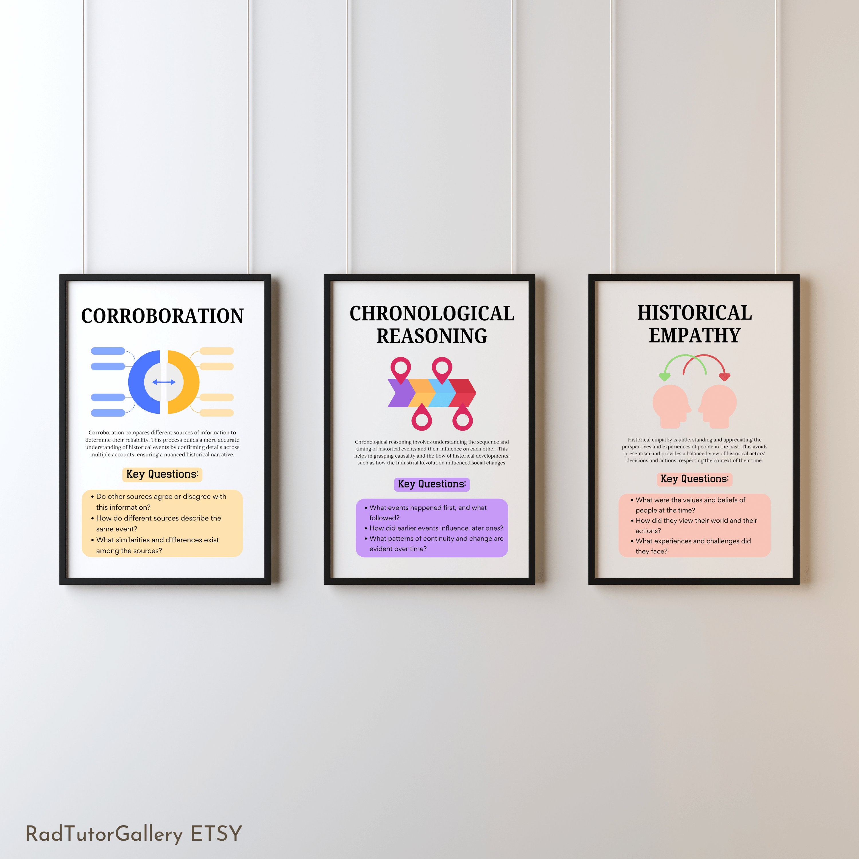 Historical Thinking Posters, Think Like a Historian Posters, History ...