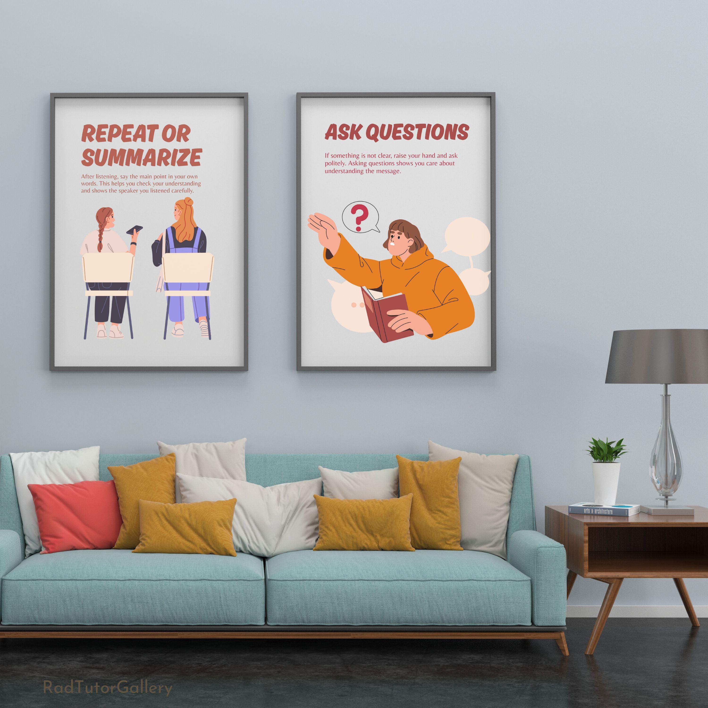 Active Listening Tips Posters, Conversations Posters, Speaking ...