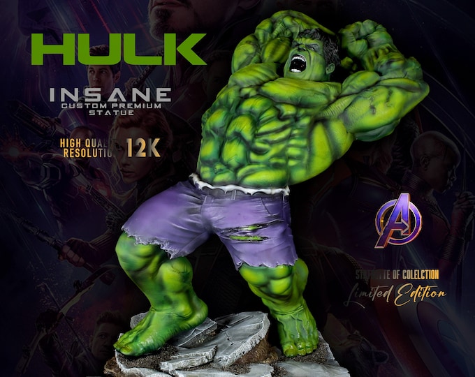 1/4 Scale Incredible Hulk Fan Art 3D Printed Statue Kit - Etsy