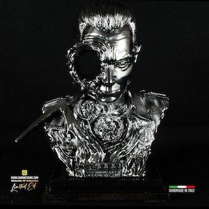 Terminator Bust T-1000 Statue, Liquid Metal Effect, Terminator Action ...