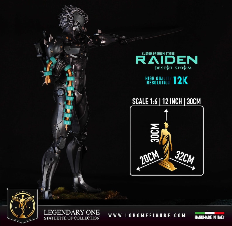 Metal Gear Rising Figure, Raiden Cyborg Ninja Statua Da Collezione ...