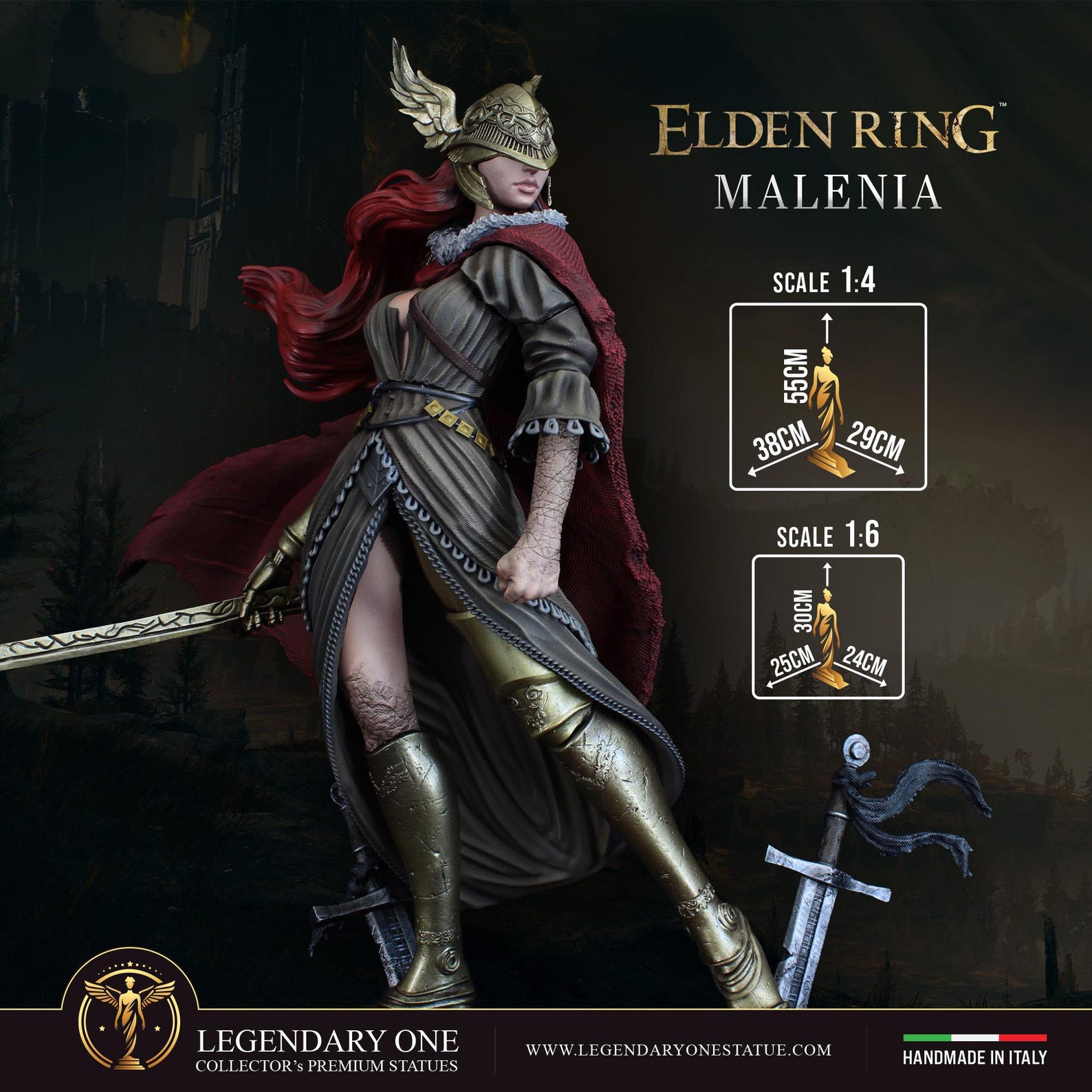 Malenia Statue, Elden Ring Figure, Blade of Miquella Statue, Elden Ring ...