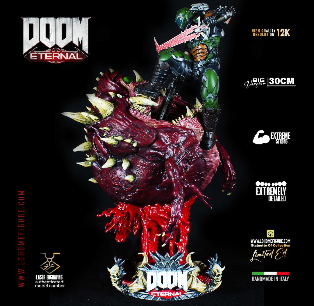Doom Diorama, Doom Eternal Collectible Statue, Doom Slayer Devil Hunter ...