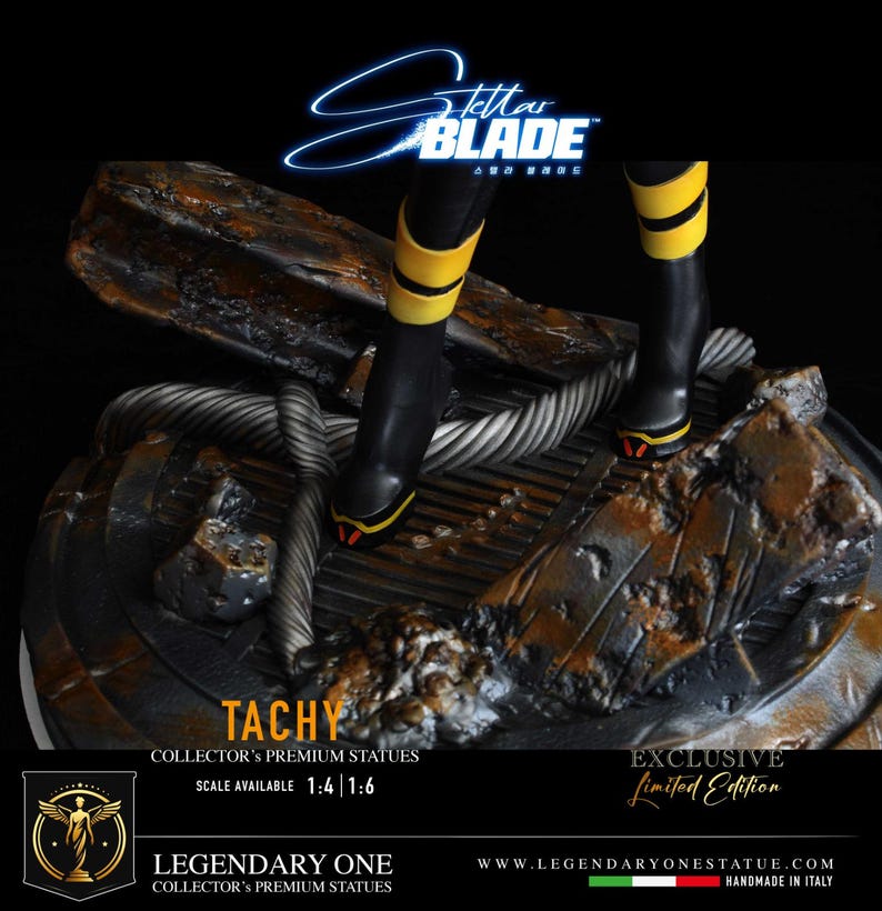 Stellar Blade Figure, Tachy Collectible Statue, Tachy Black Body Suit ...