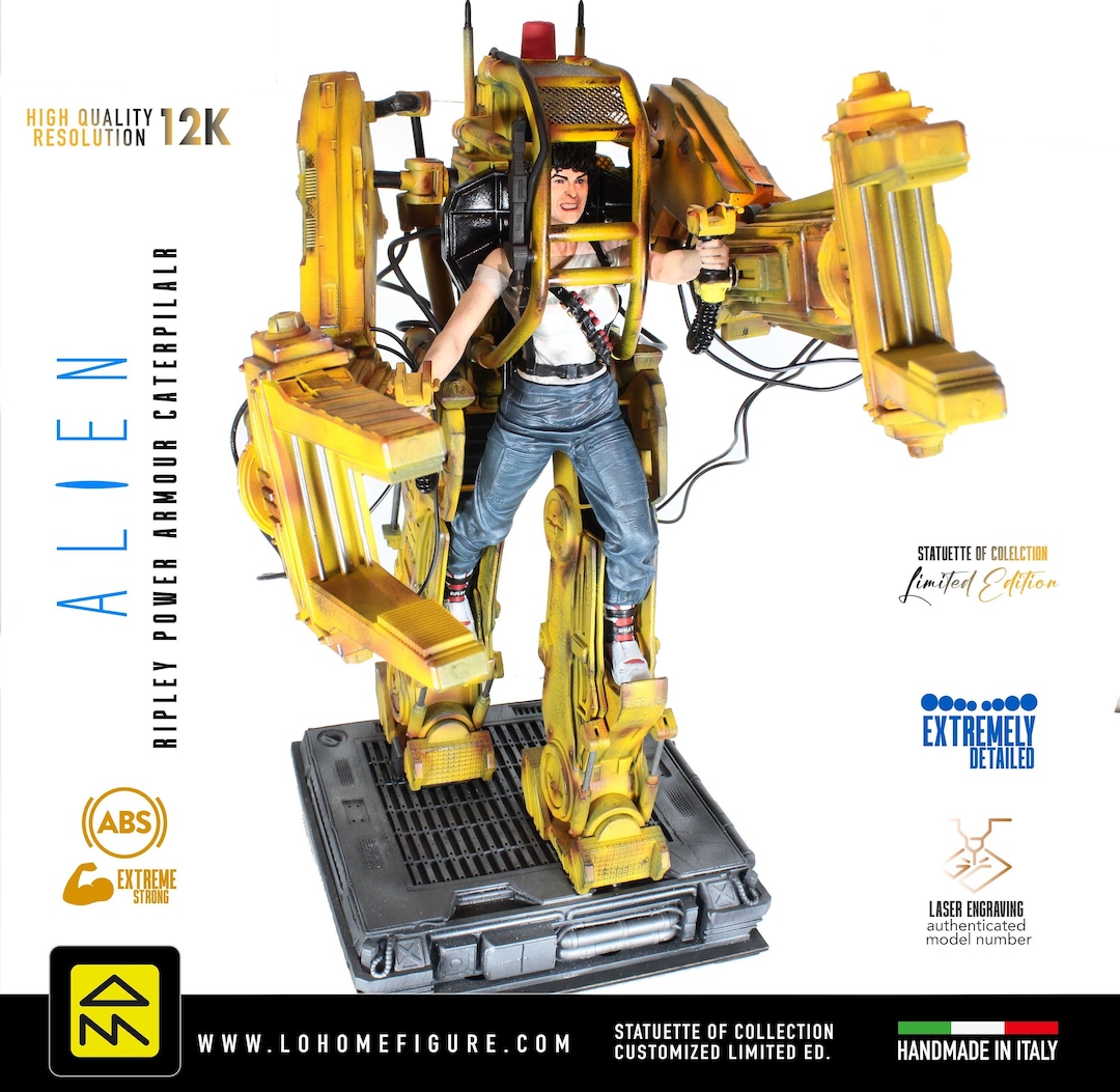 Ripley Power Loader Statue, Alien Ripley Statue Real Cinema Color ...