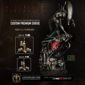 Alien Xenomorph Figure, Statua Alien Con LED, Diorama Alien, Box ...