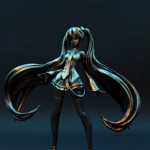Hatsune Miku Figure, Vocaloid Exclusive Statue “silver Metal Edition ...