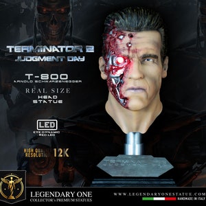 Terminator Statue Bust T-800 Action Figure Arnold Schwarzenegger, Our ...