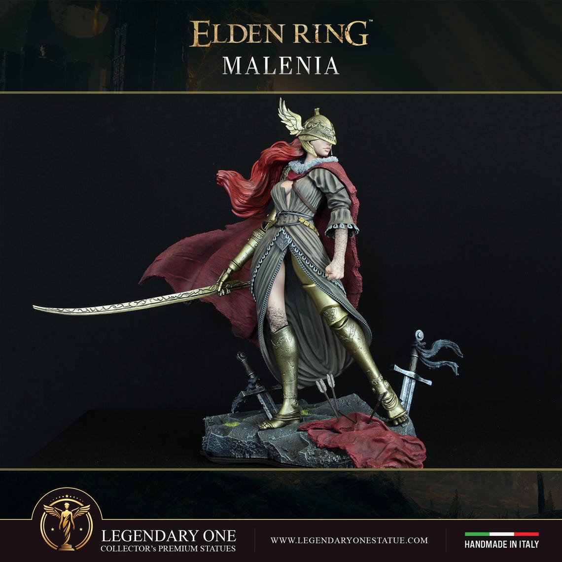 Malenia Statue, Elden Ring Figure, Blade of Miquella Statue, Elden Ring ...