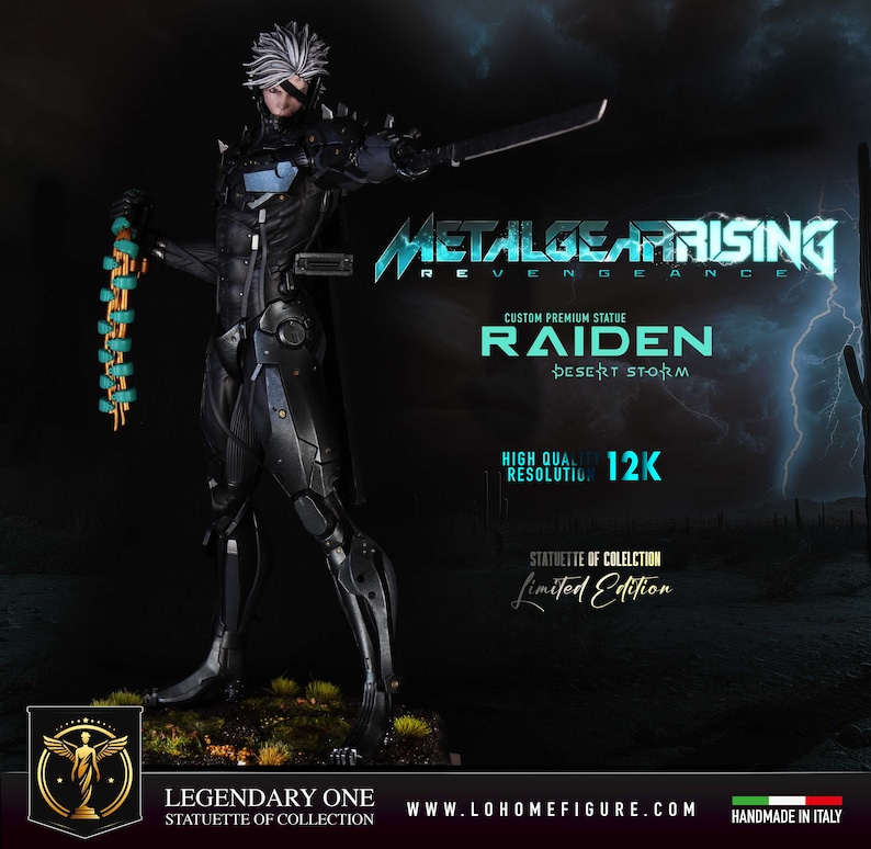 Metal Gear Rising Figure, Raiden Cyborg Ninja Statua Da Collezione ...