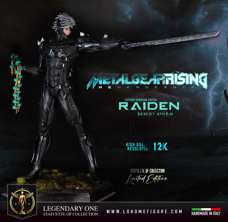 Metal Gear Rising Figure, Raiden Cyborg Ninja Statua Da Collezione ...