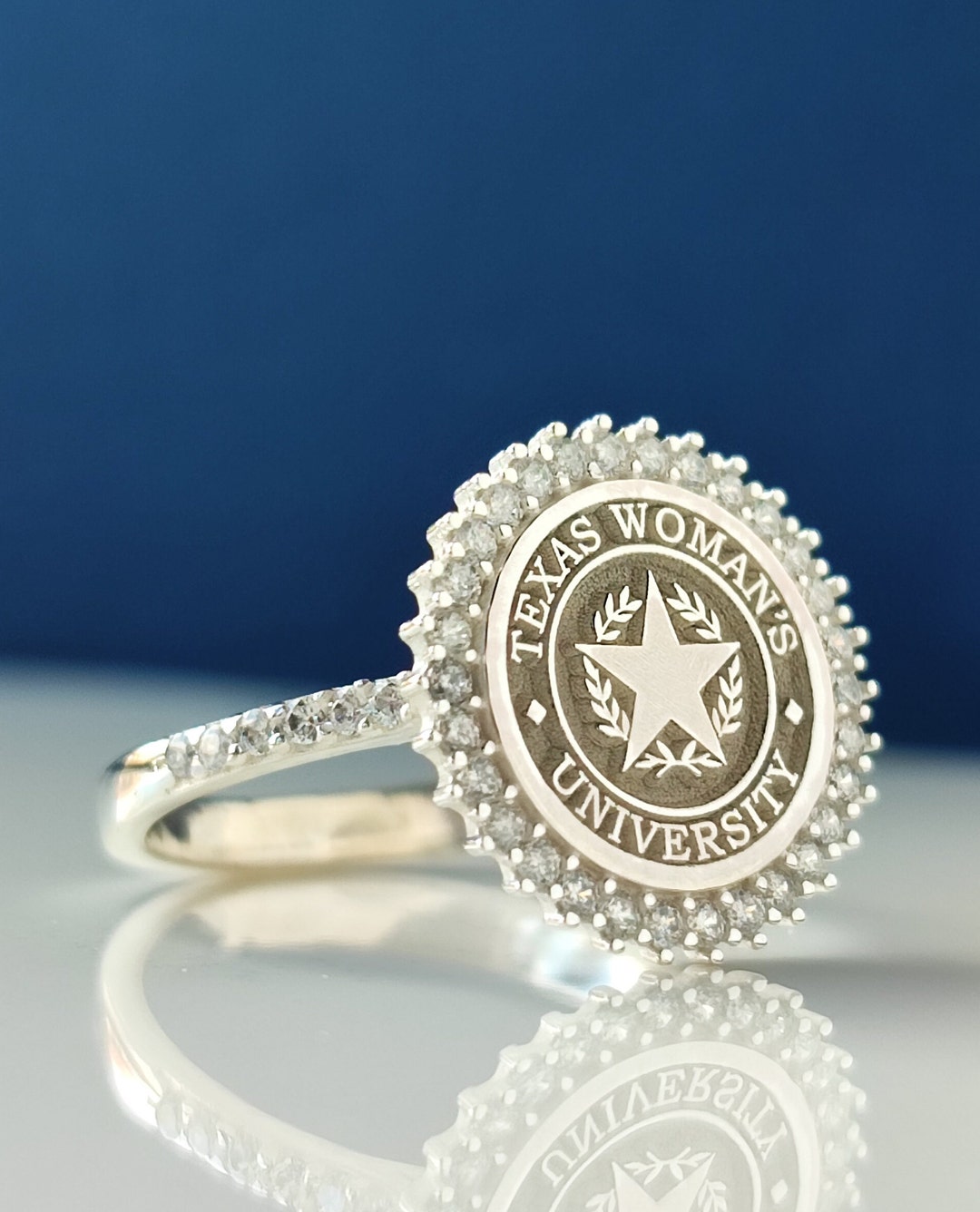 College Ring Personalized Ring Personalized - Etsy