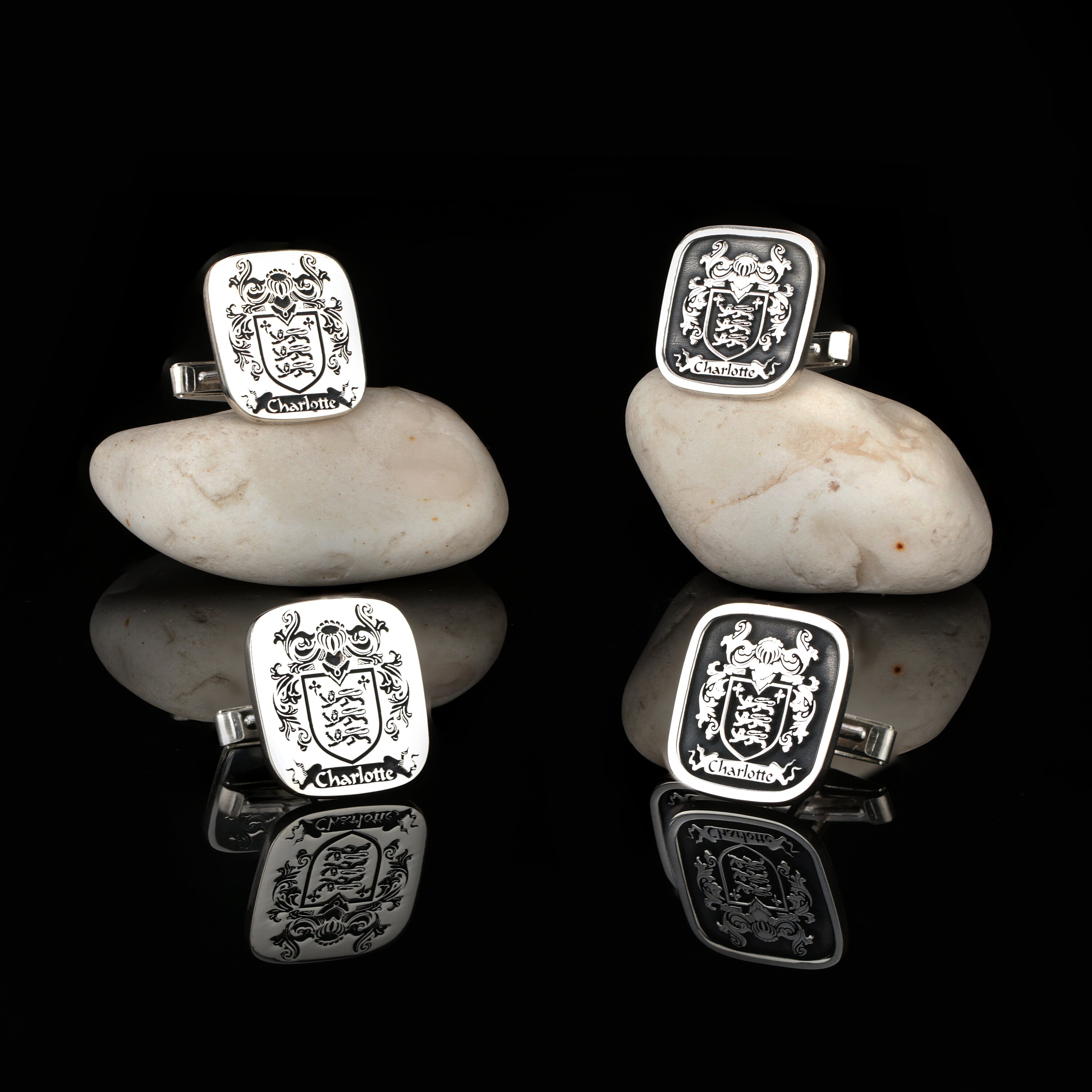 Custom Engraved Traditional Family Crest Cufflink - Etsy Ireland