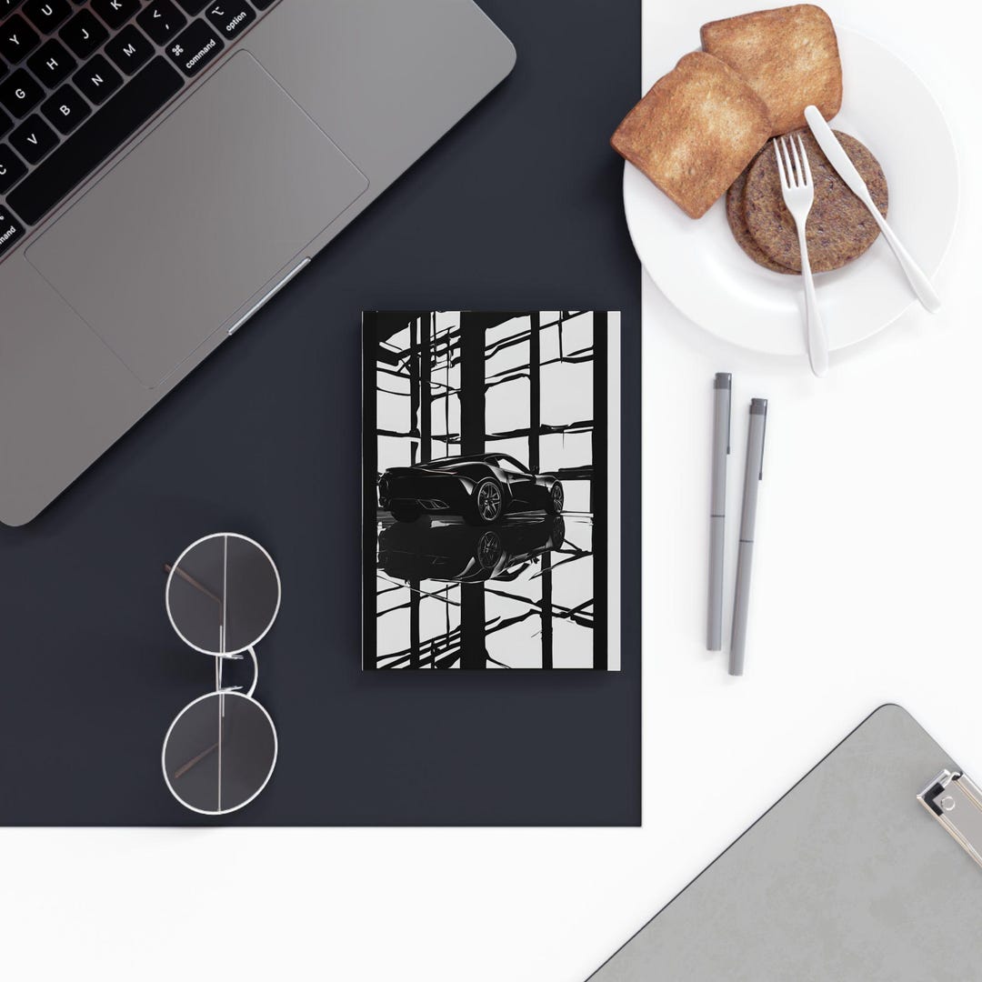 Sleek Car-inspired Hard Backed Journal, Automotive Diary, Gift for Car ...