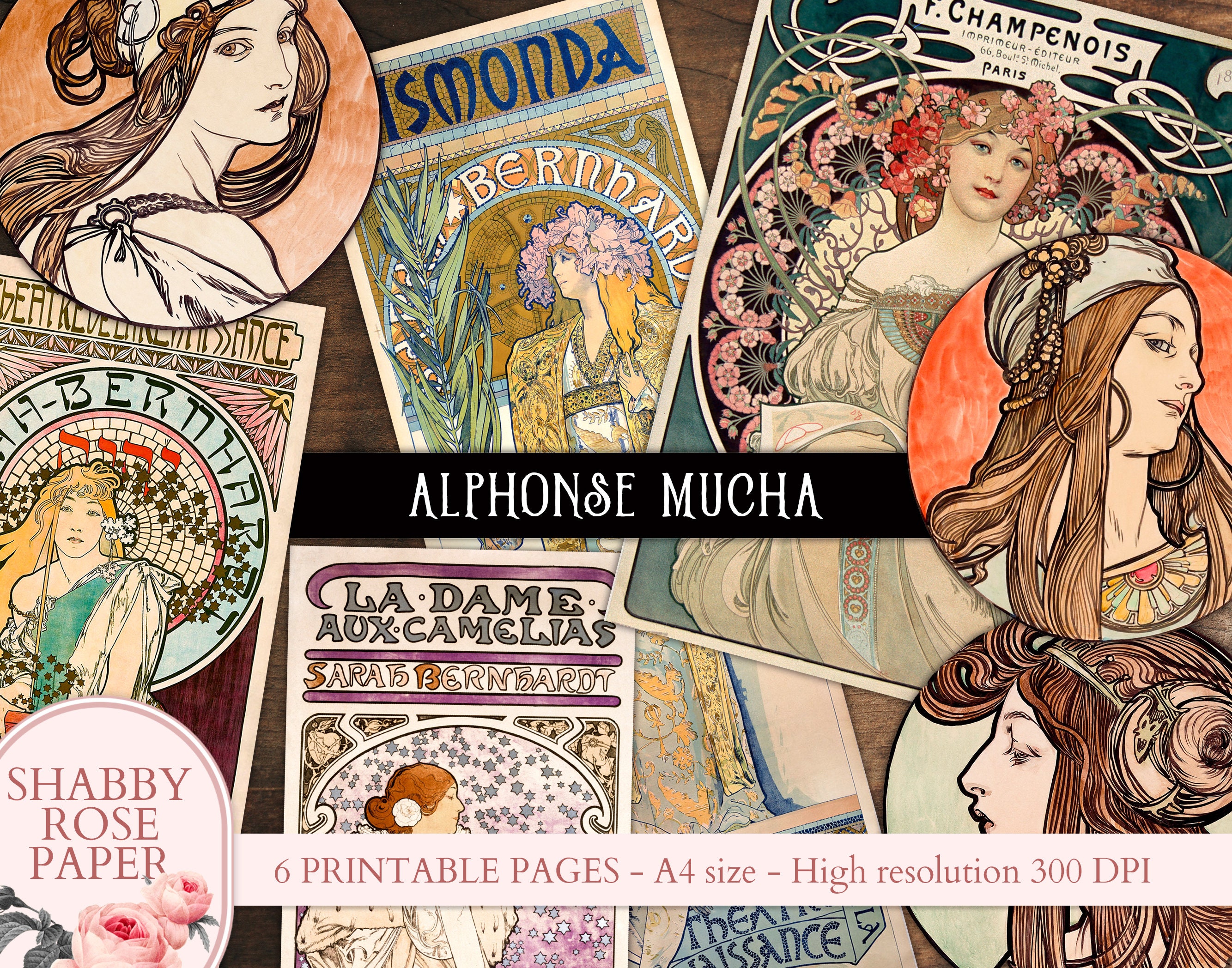 Alphonse Mucha, Vintage Paper, Art Nouveau, Vintage Ladies, Junk ...