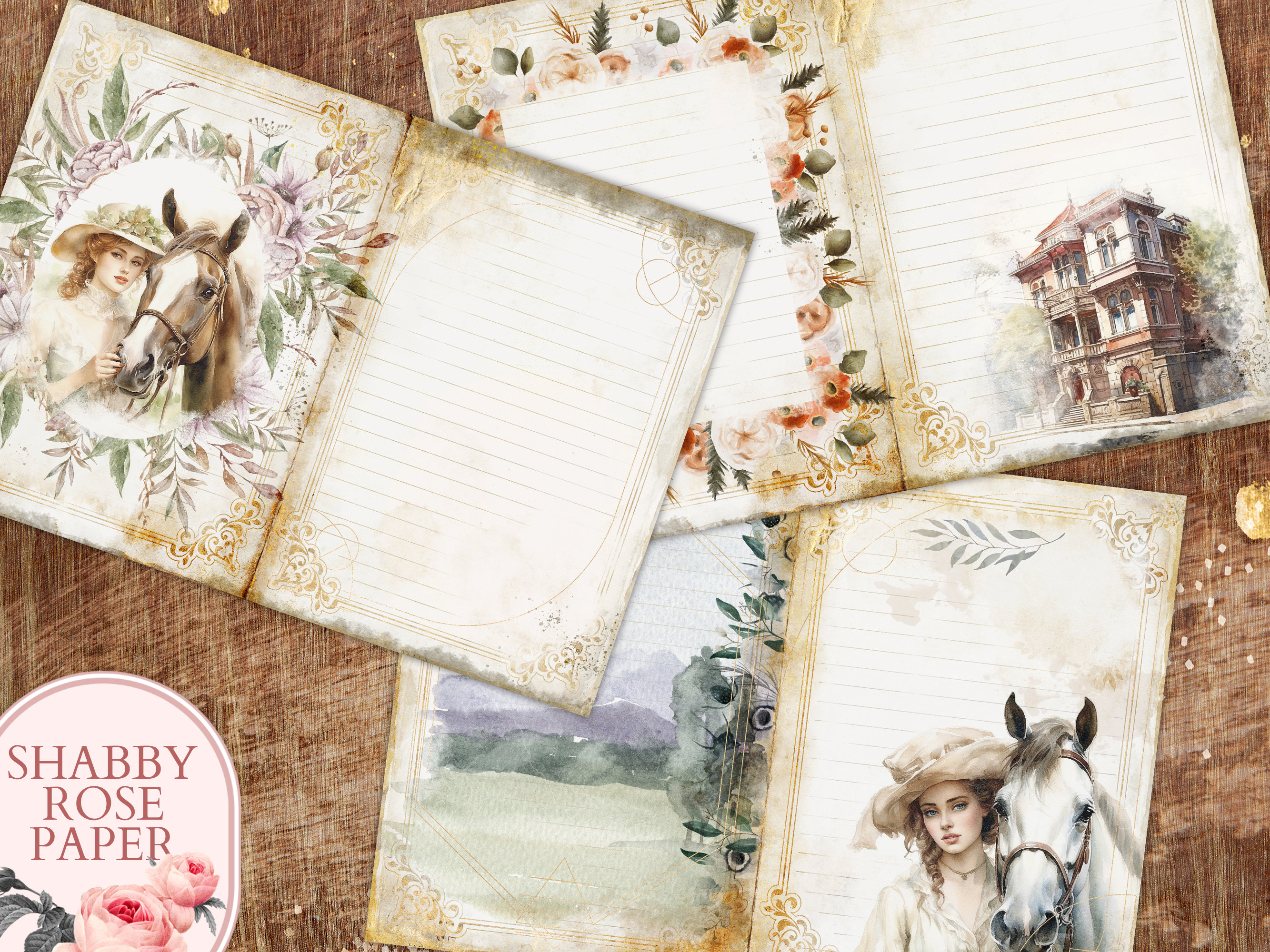 Victorian Junk Journal Pages. Vintage Pages Ephemera. Victorian Ladies ...