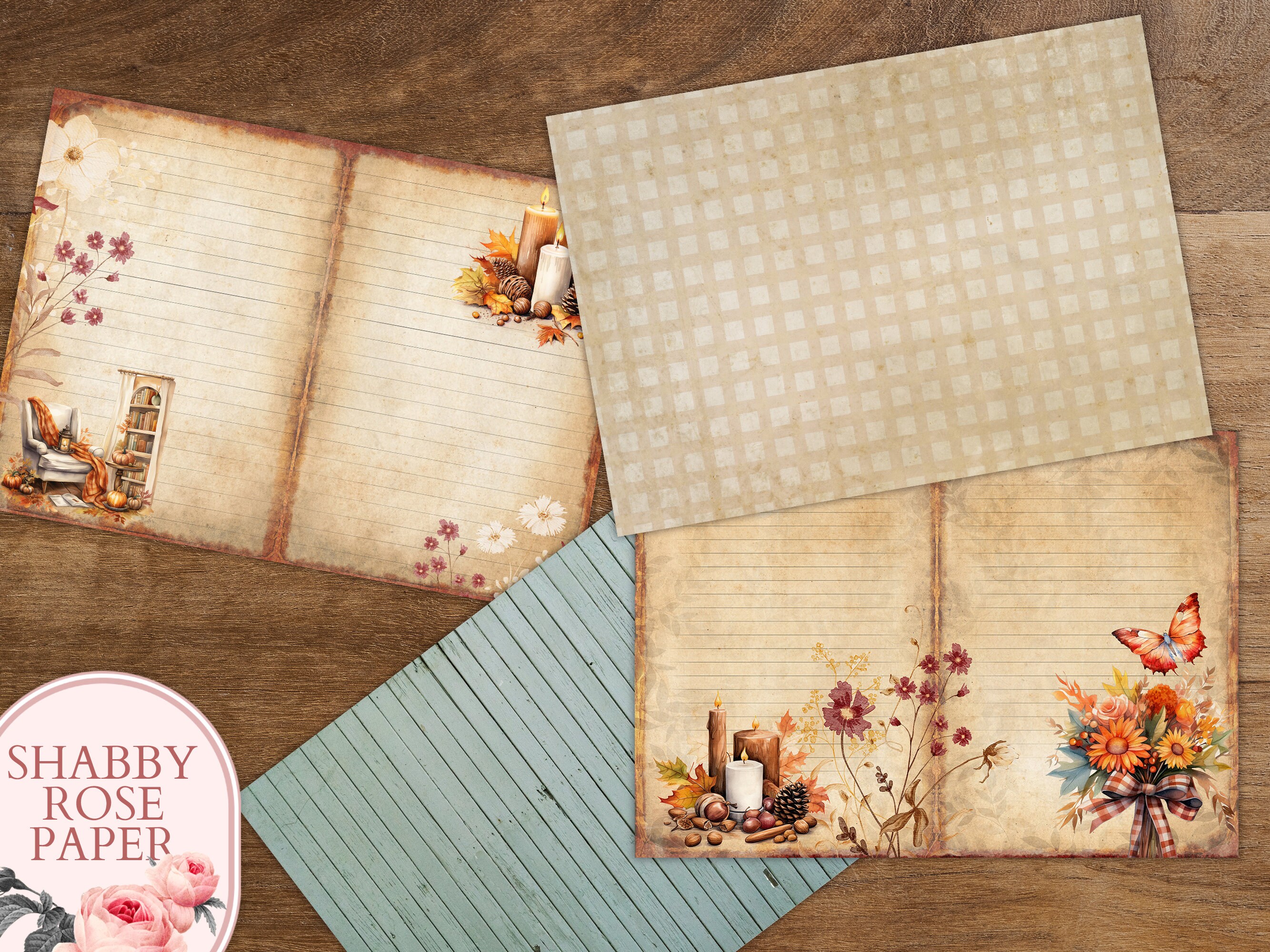 Autumn Printable Junk Journal Kit Fall Junk Journal Pages - Etsy