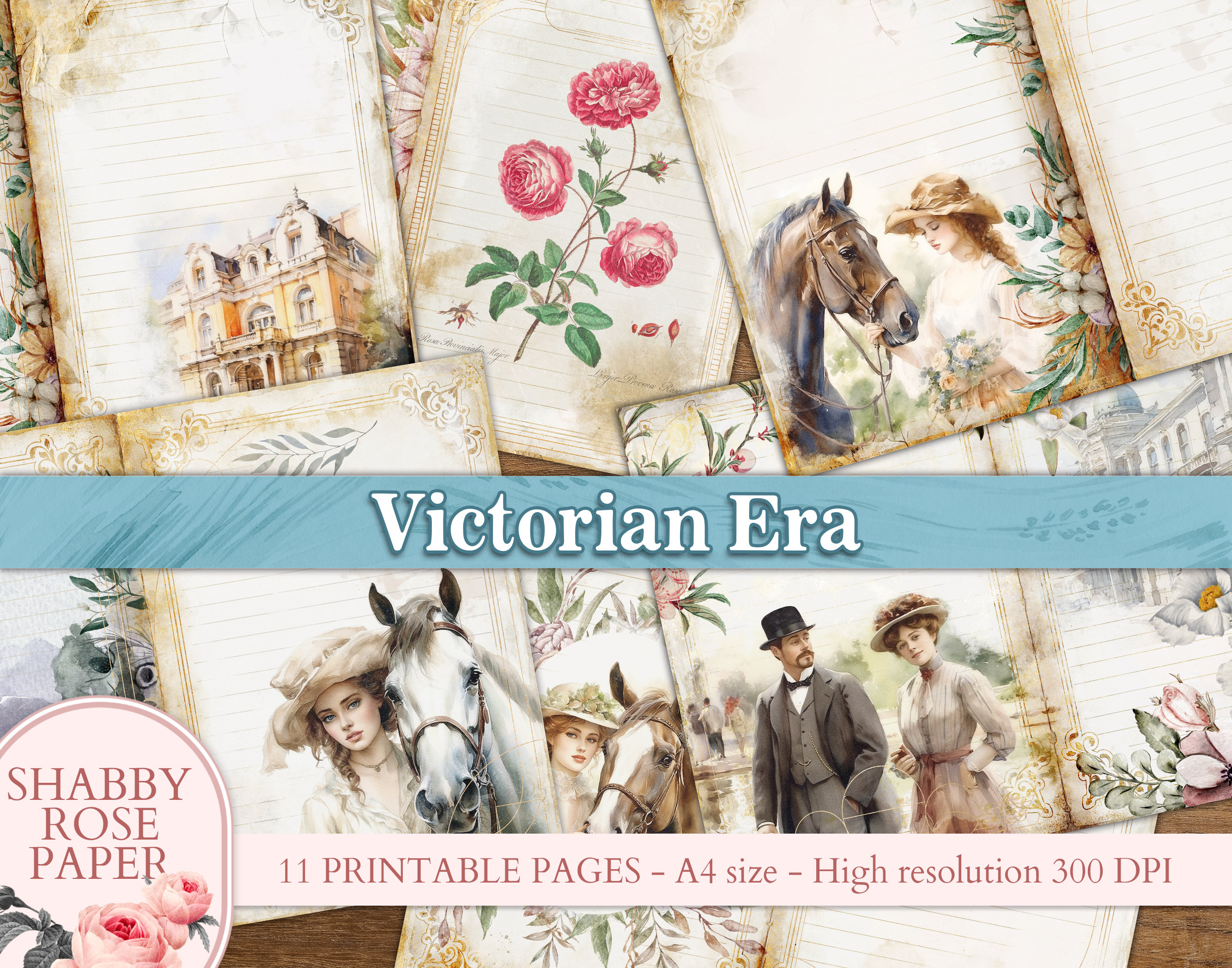 Victorian Junk Journal Pages. Vintage Pages Ephemera. Victorian Ladies ...