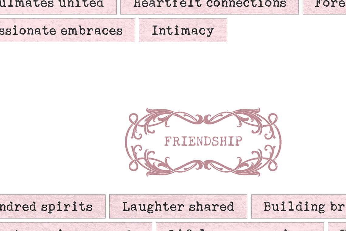 Vintage Printable Junk Journaling Words and Quotes, Positive Words ...