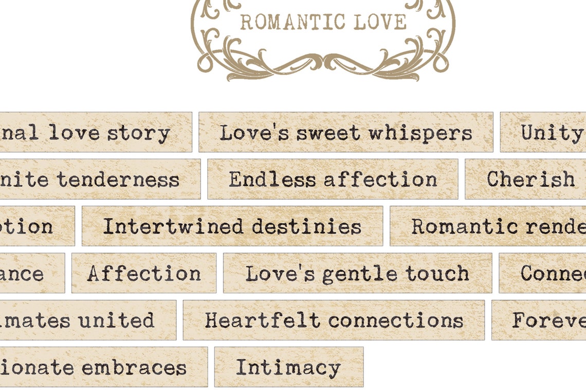 Vintage Printable Junk Journaling Words and Quotes, Positive Words ...