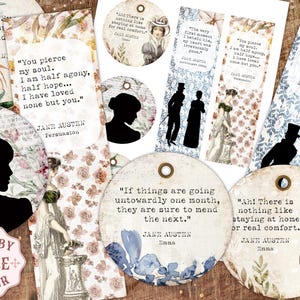 20 Pages BUNDLE. Jane Austen Quotes Vintage Ephemera. Pride and ...