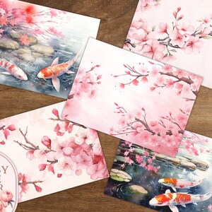 Japanese Sakura Cherry Blossom Spring Junk Journal Pages, Pink ...