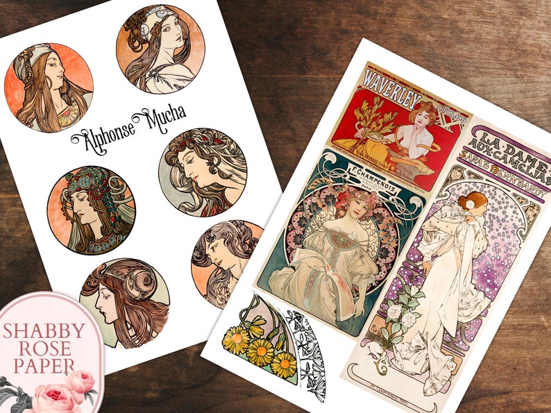 Alphonse Mucha, Vintage Paper, Art Nouveau, Vintage Ladies, Junk ...